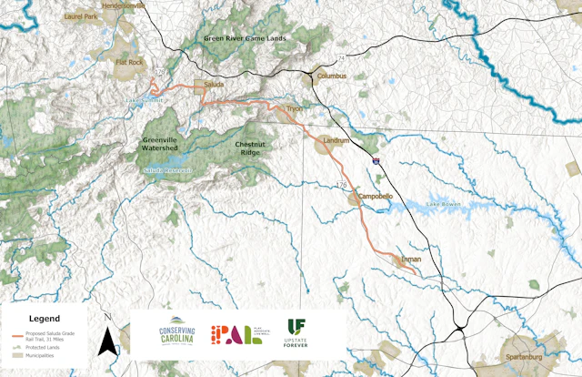 Map of the Proposed Saluda Grade Trail