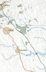 Map of the Proposed Saluda Grade Trail